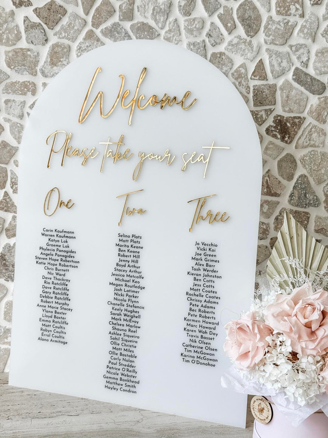 Acrylic Seating Chart | Wedding Seating Chart Arch – The Humble Gift Co.