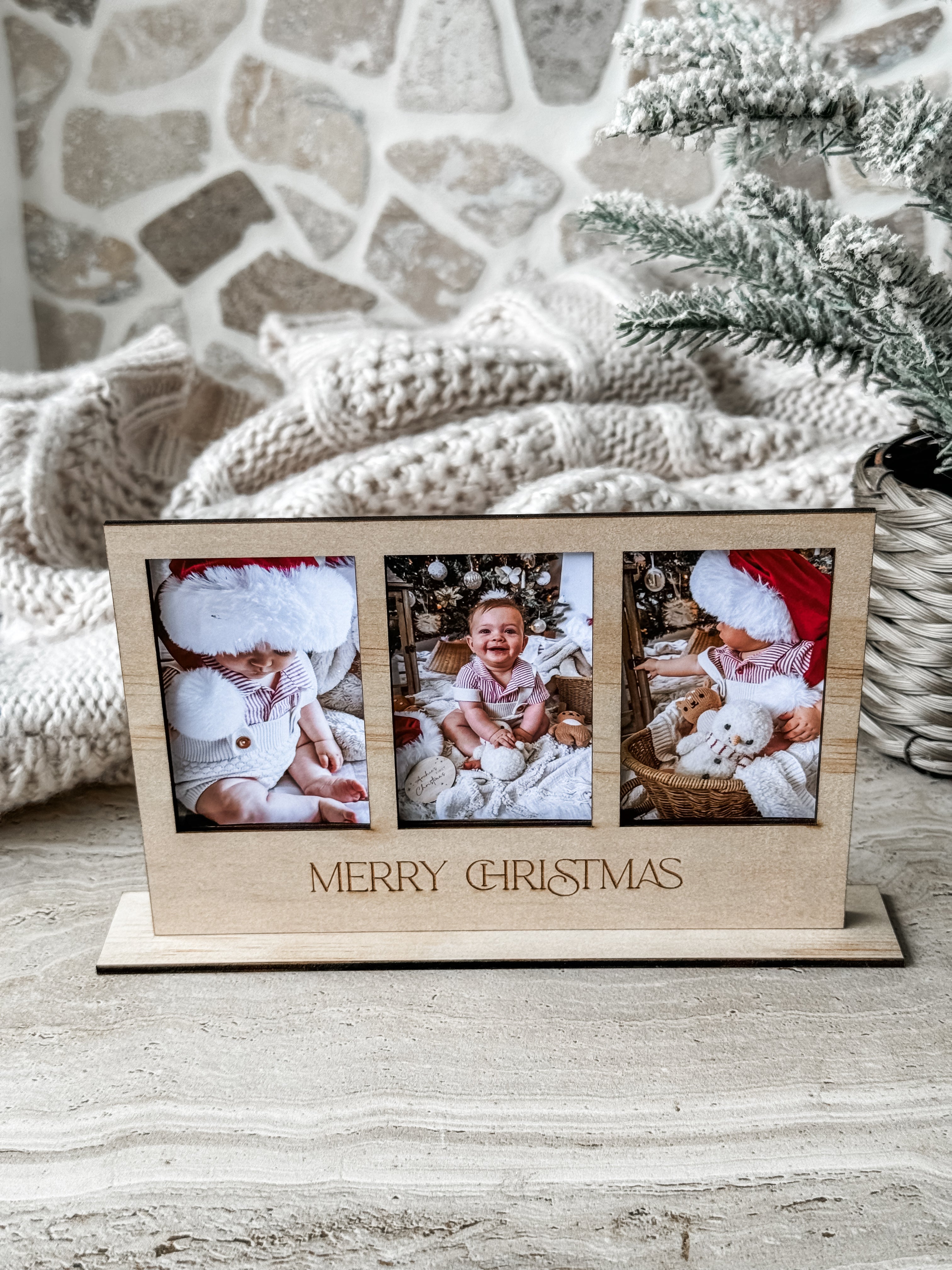 Christmas Mini (3) Photo Frame | Personalised Wooden Photo Frame – The ...