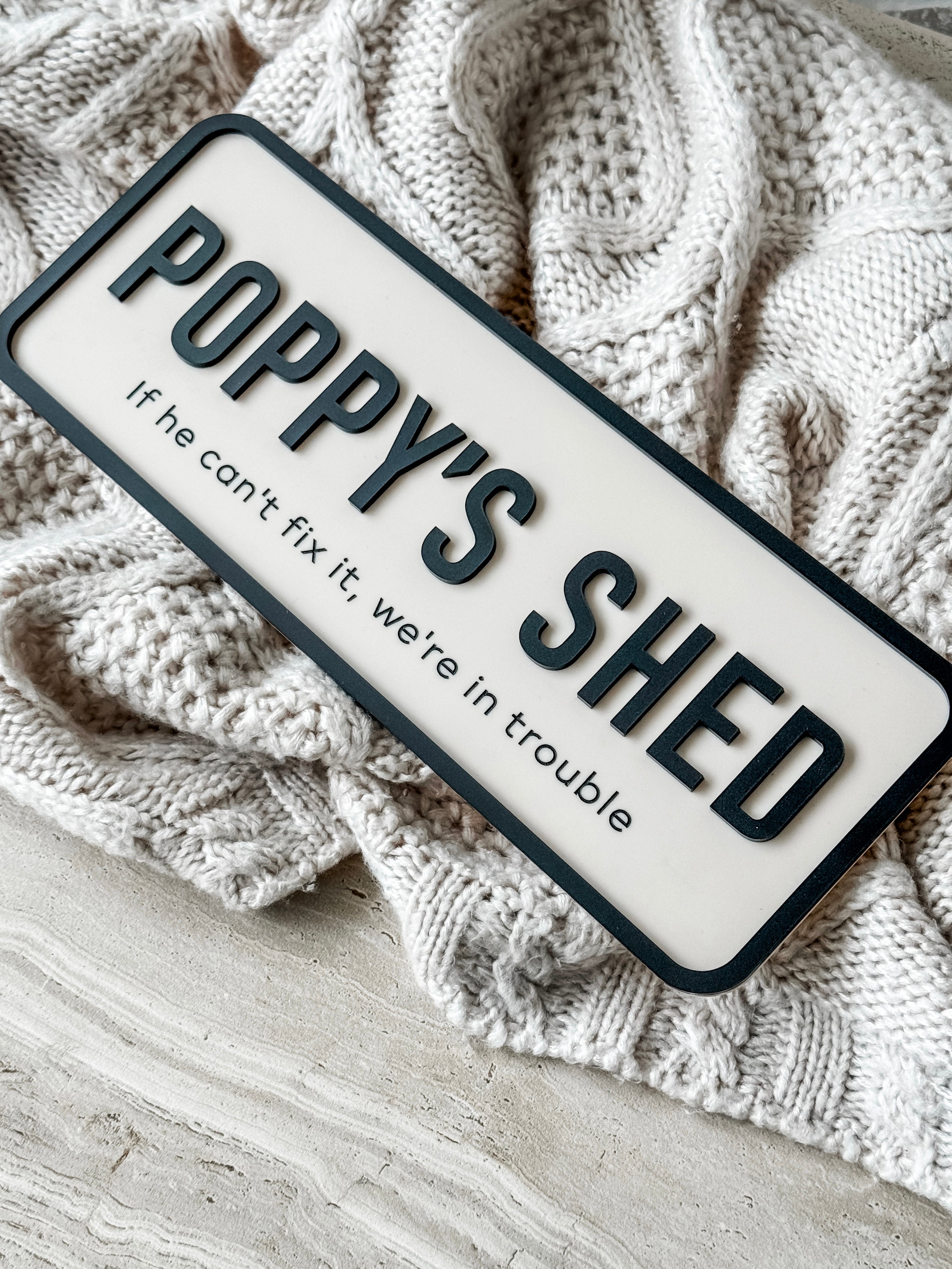 Personalised Shed Sign | Acrylic Poppy's Shed Sign – The Humble Gift Co.