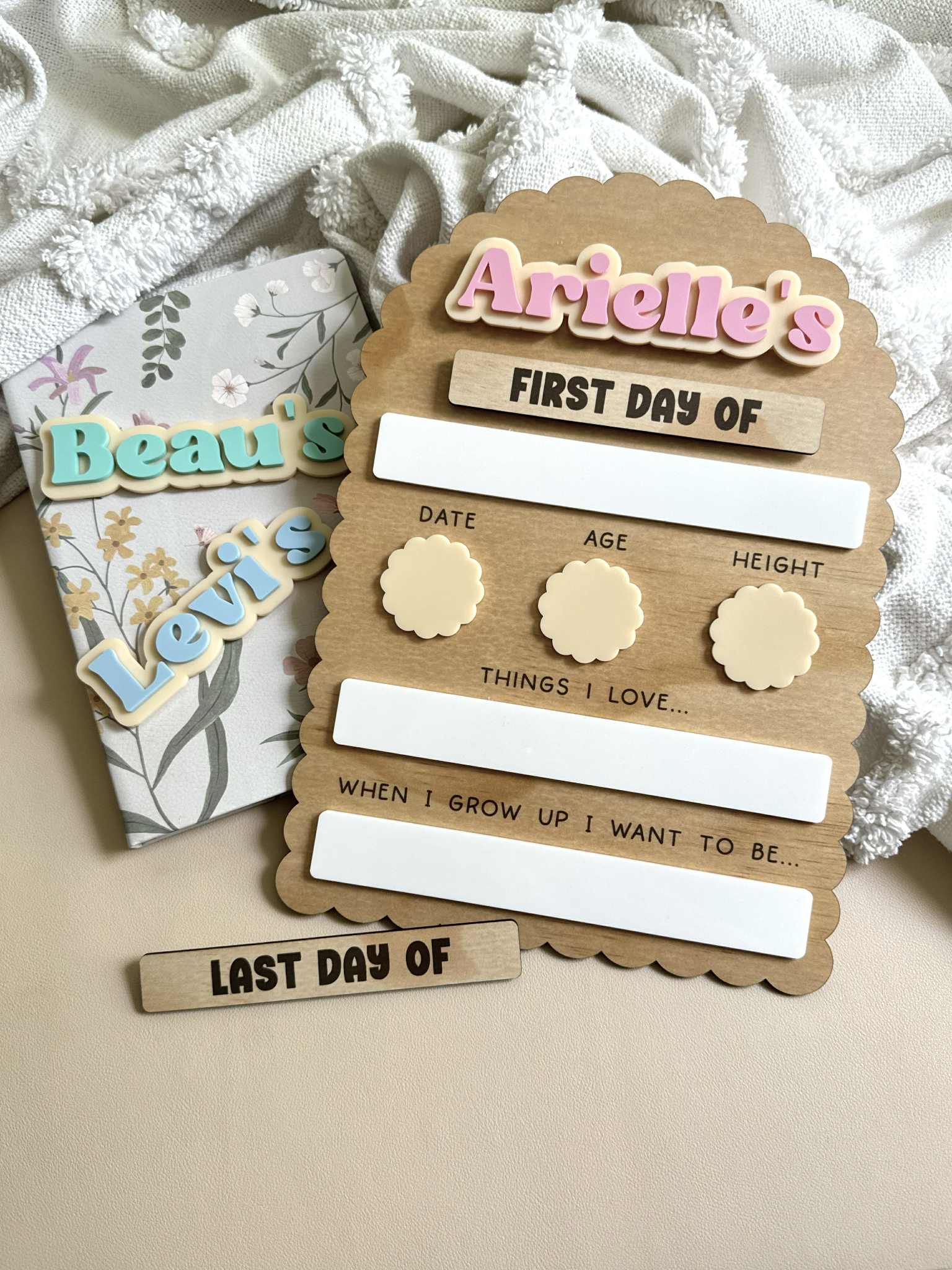 First/Last Day Board - Scallop Arch – The Humble Gift Co.