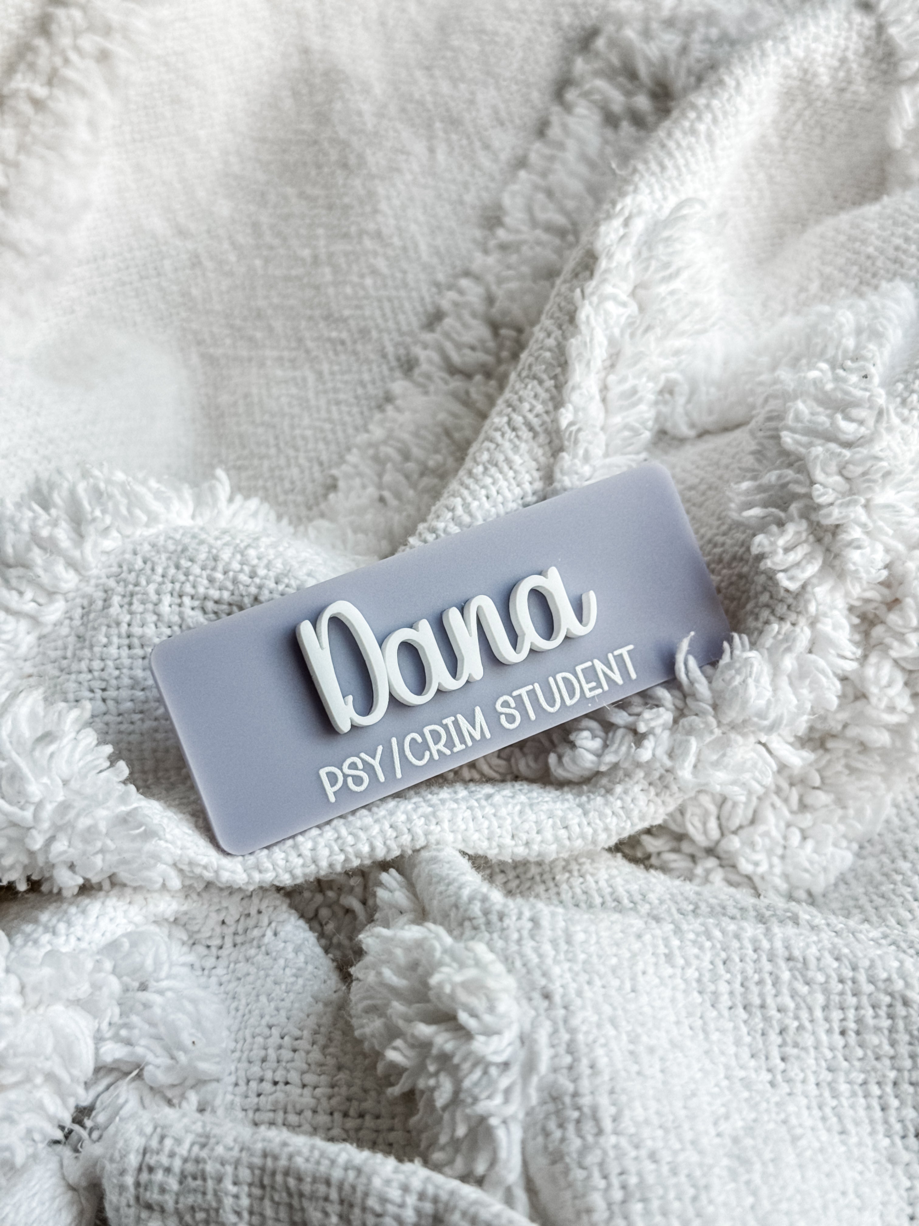 Acrylic Name Badge with Occupation | Nursing Name Tag | Laser Cut ...