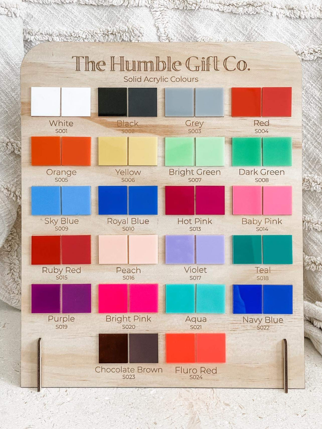 Colour Charts – The Humble Gift Co.