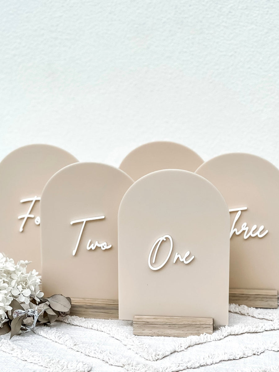 Arch Acrylic Table Numbers | Wedding Table Numbers | Table Numbers ...