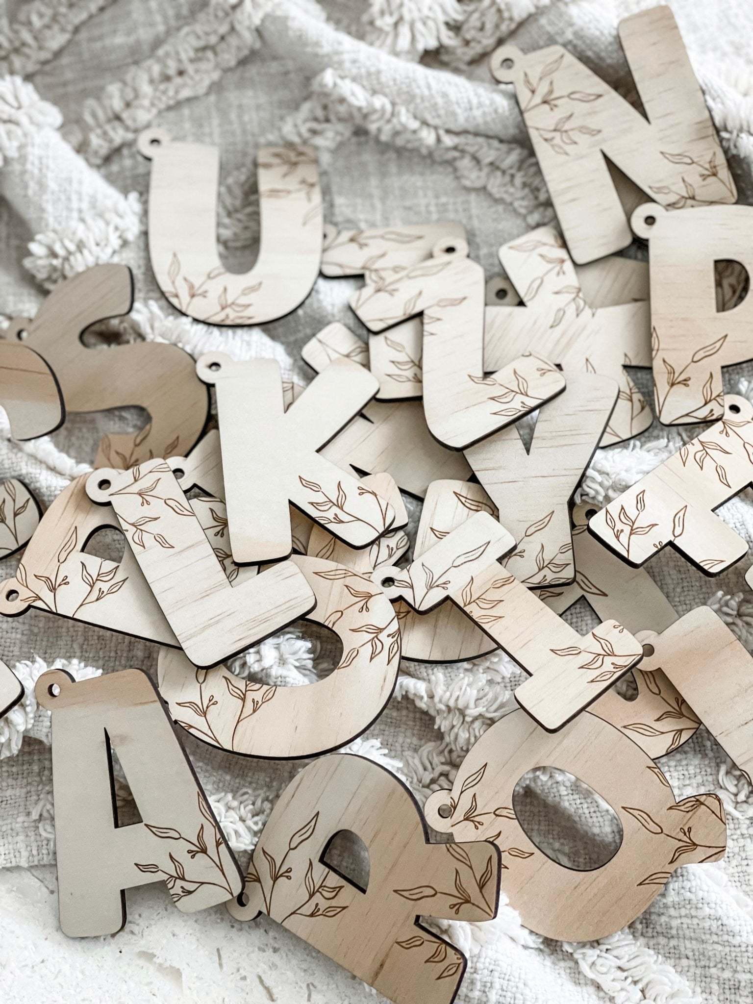 Laser Cut Easter Basket Tag | Alphabet Little Leaf Tags – The Humble ...