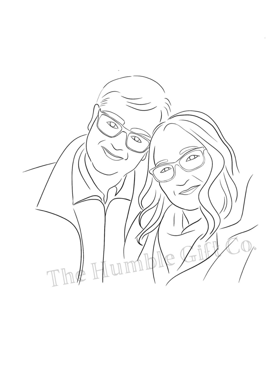 Framed Line Art | Line Art Drawing | Custom Line Art – The Humble Gift Co.