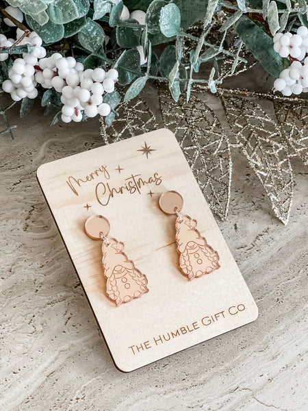 Gnome christmas earrings store