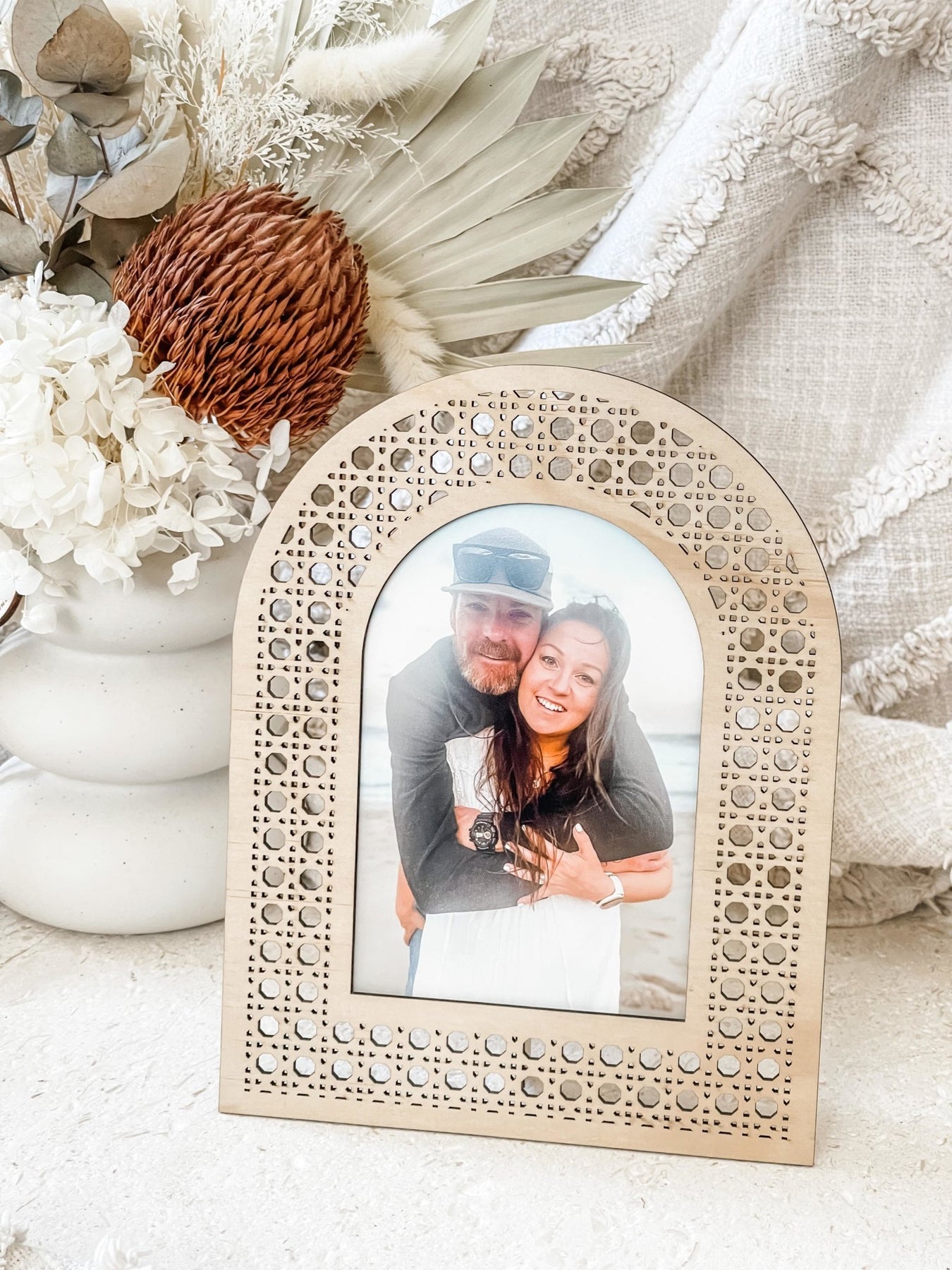 Rattan Picture Frame | Wooden Photo Frame – The Humble Gift Co.